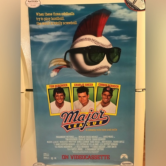 Art | Major League Movie Poster Vintage 1989 Tom Berenger Charlie Sheen ...